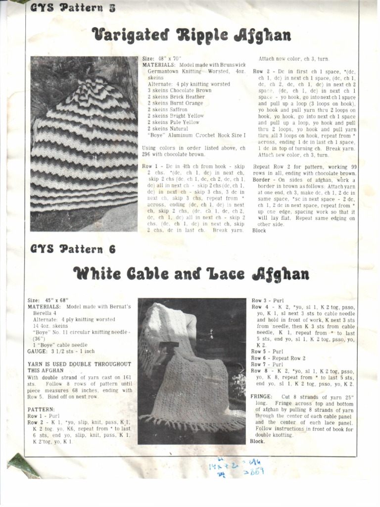 Variegated Ripple Afghan Pattern | PDF