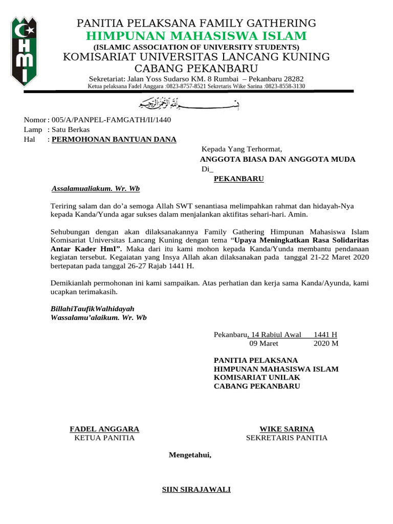 Proposal Family Gathering | PDF