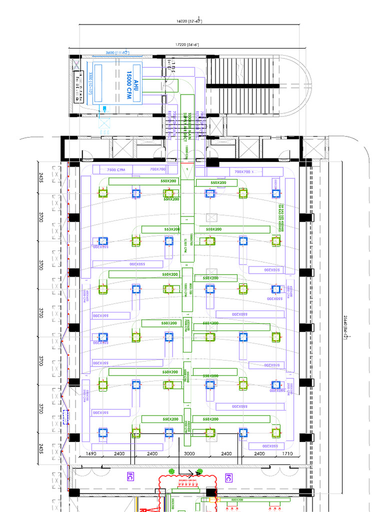 4th Floor Hvac Plan Model (1) Lentht | PDF