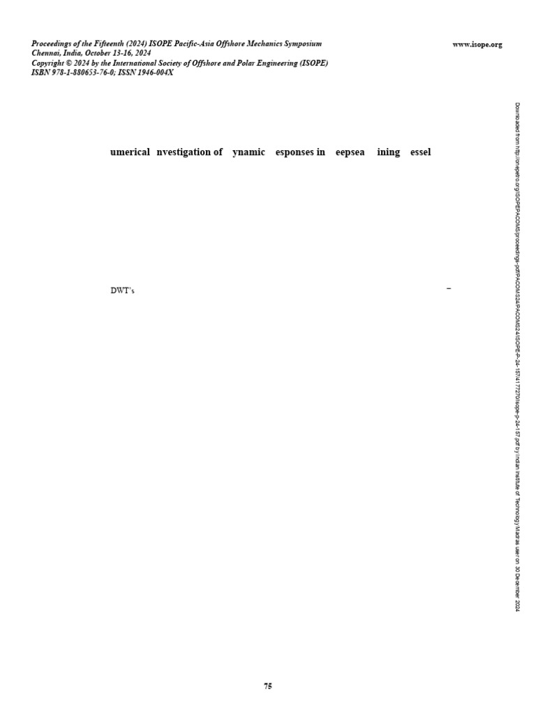 Isope P 24 157 | PDF | Fluid Dynamics | Ships