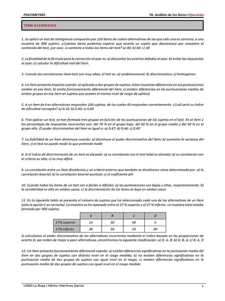 T8 Ejercicios - 240210 - 224209 | PDF | Análisis de los datos | Investigación cuantitativa