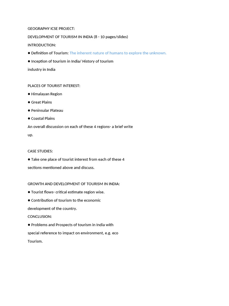 Geography Icse Project | PDF