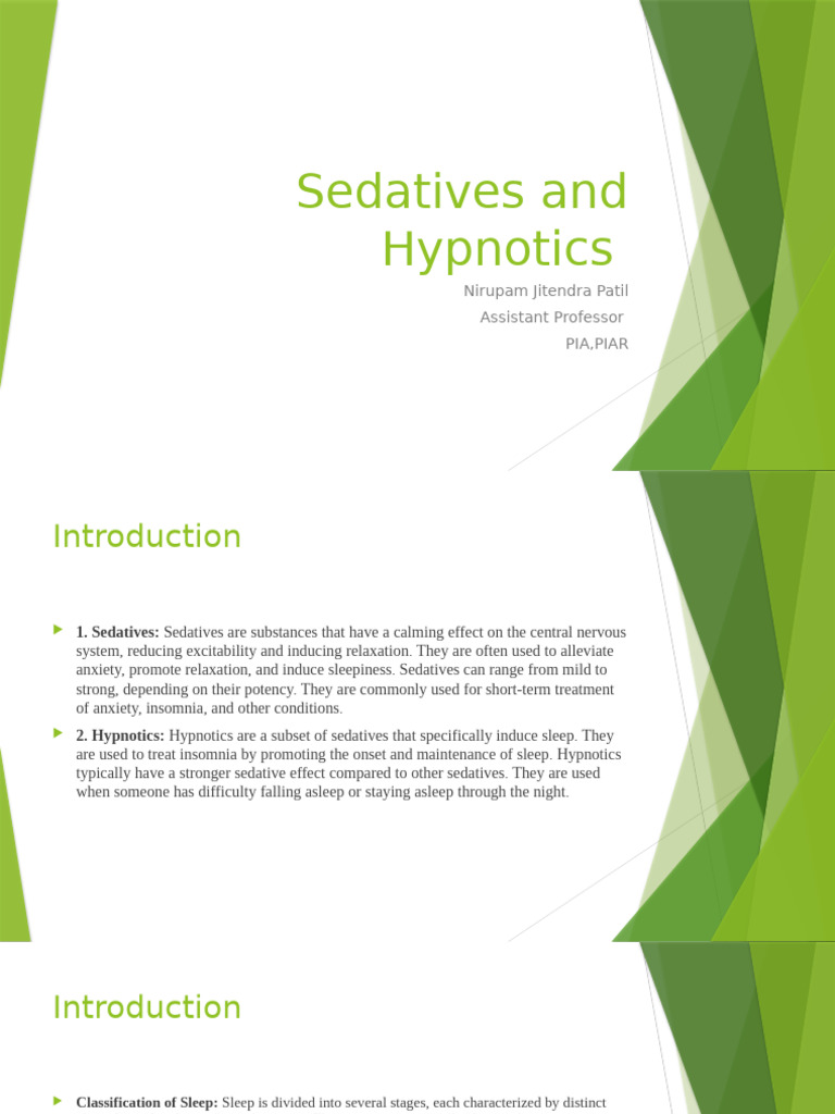 Sedatives and Hypnotics | PDF