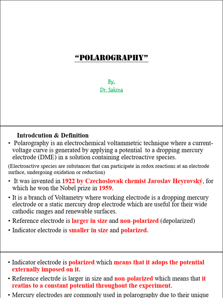 Polarography | PDF
