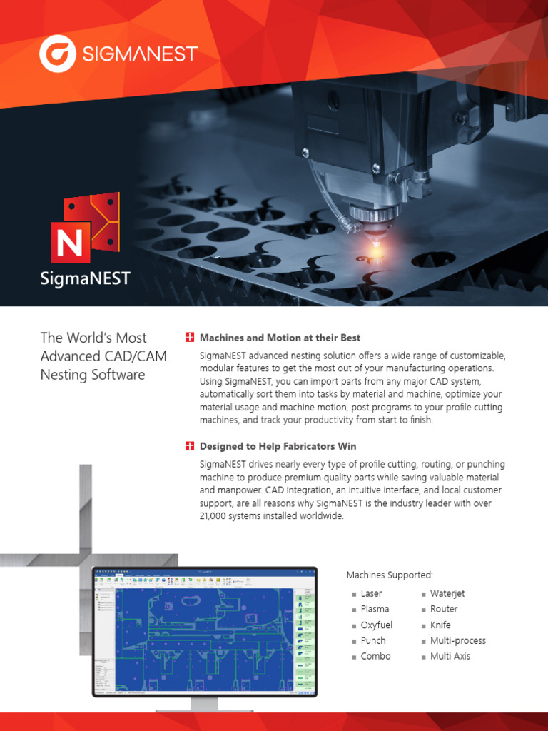 Sigma Nest | PDF | Computer Aided Design | Automation