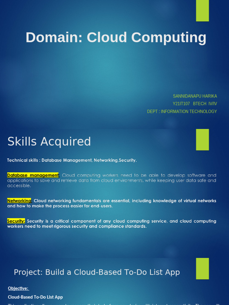 Aws Internship Ppt | PDF | Cloud Computing | Login