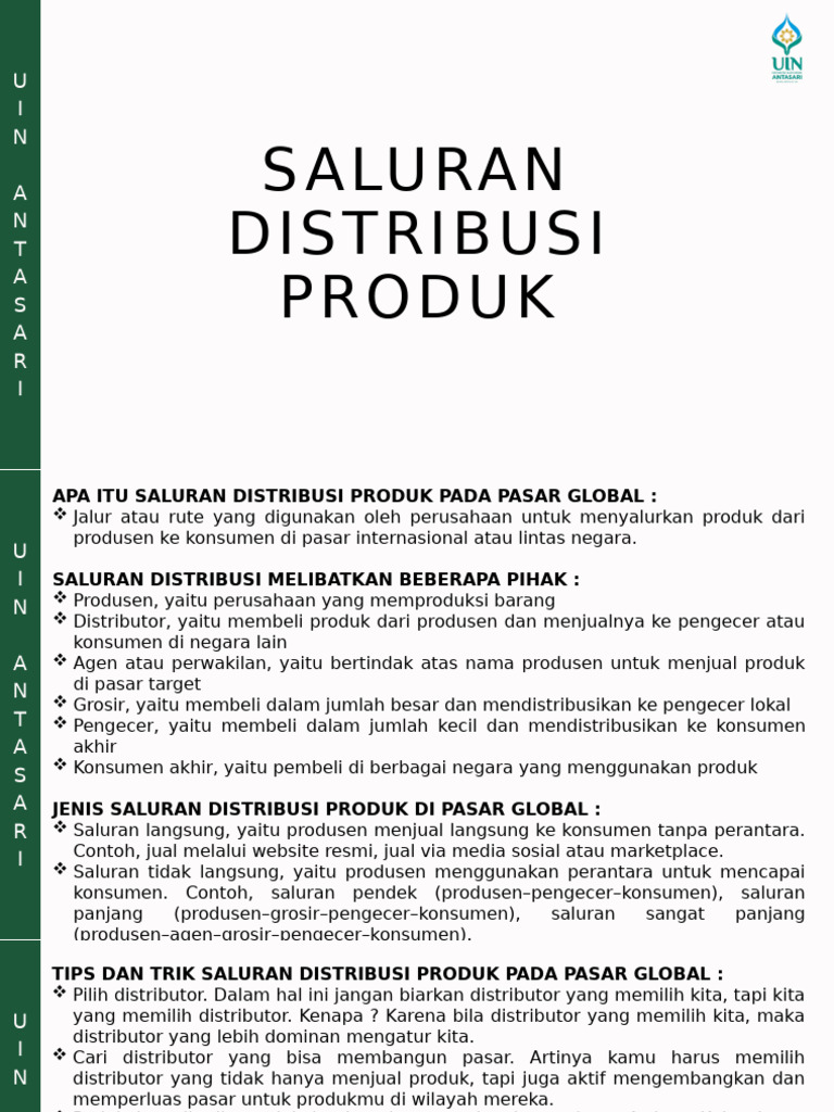Saluran Distribusi Produk Global | PDF