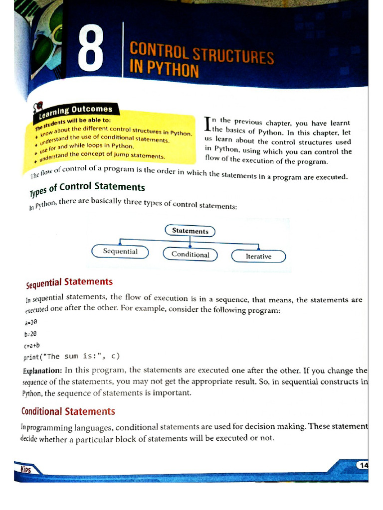 Chapter 8 Control Structures in Python | PDF