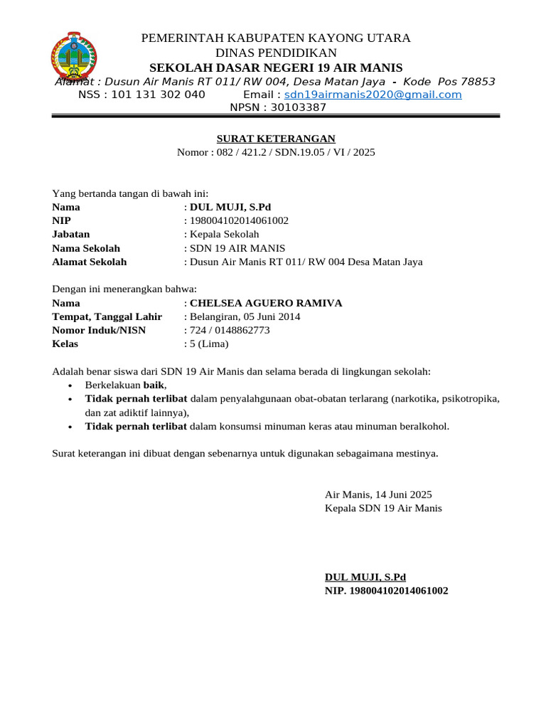 Surat Pendamping O2sn | PDF
