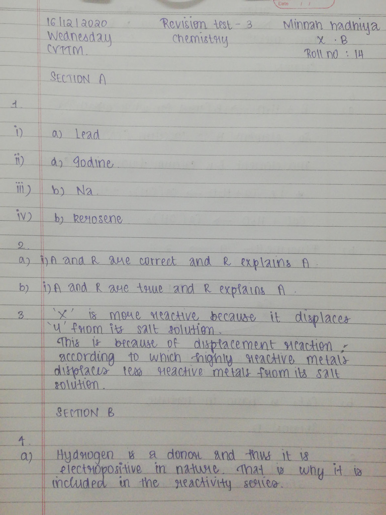 Chem Rev Test 3 | PDF