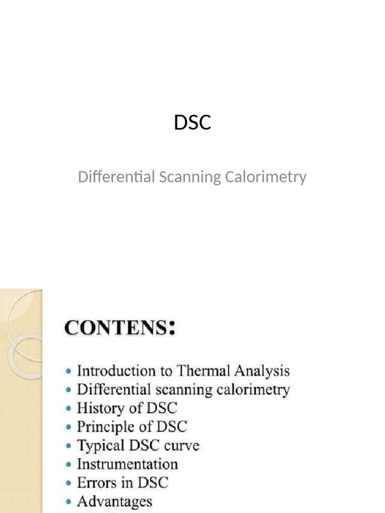 Differential Scanning Calorimetry | PDF