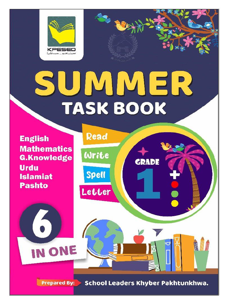 Class 1st Summer Vacation Work KPK Textbook 2025-26 | PDF