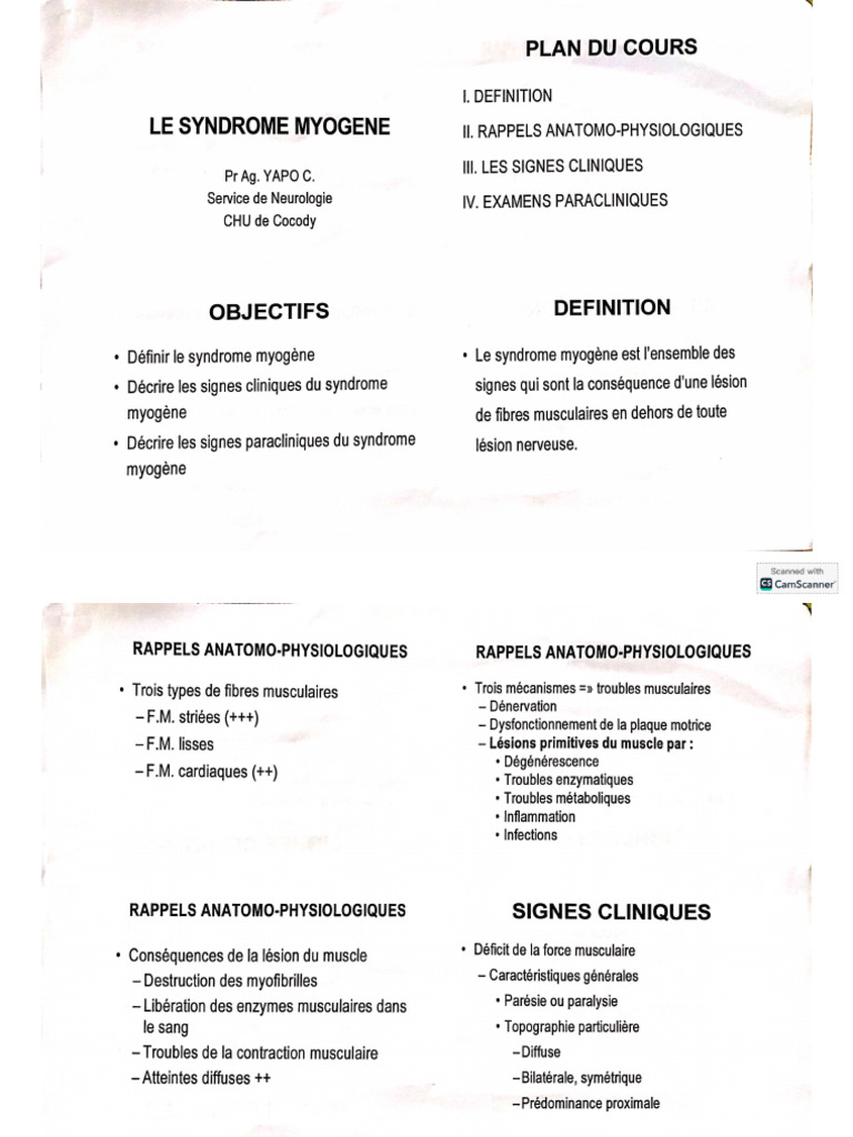 Syndrome Myogene | PDF