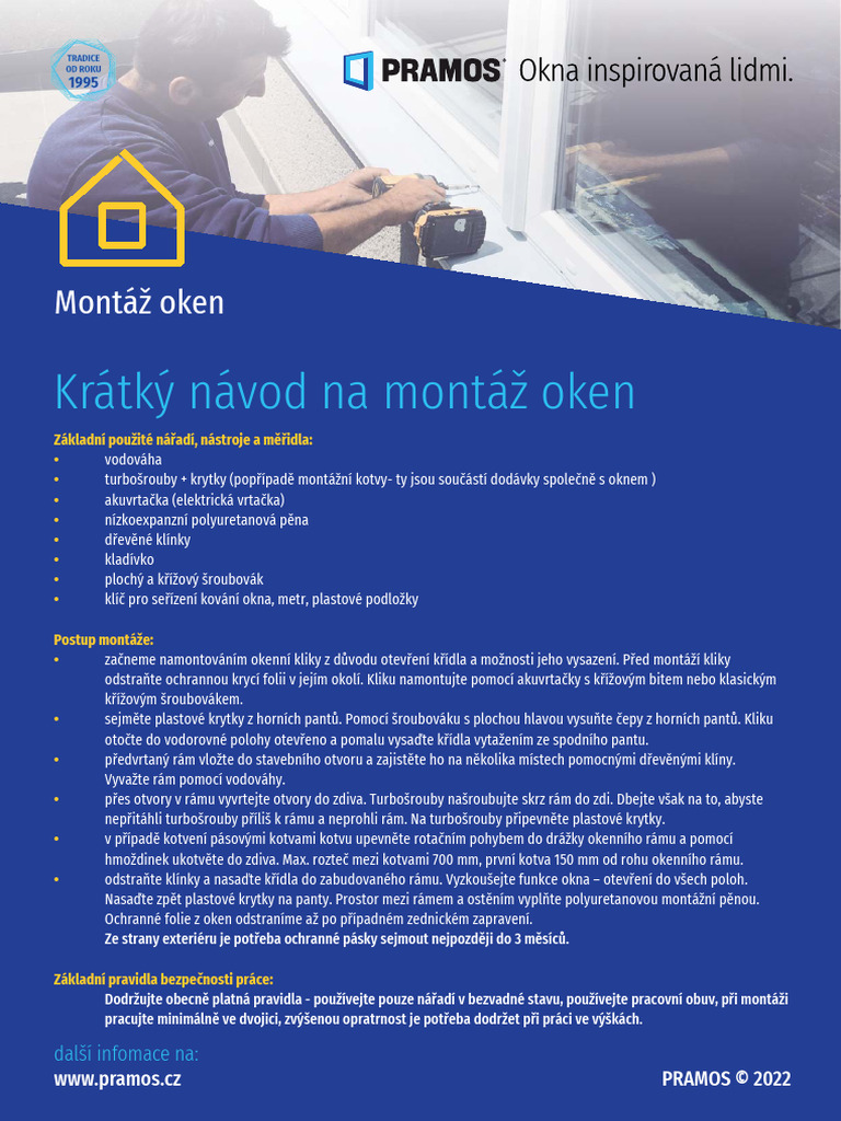 129 Pramos Strucny Navod Na Montaz Oken | PDF