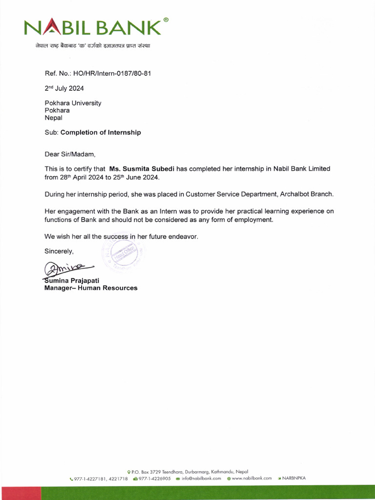 Susmita Intern | PDF