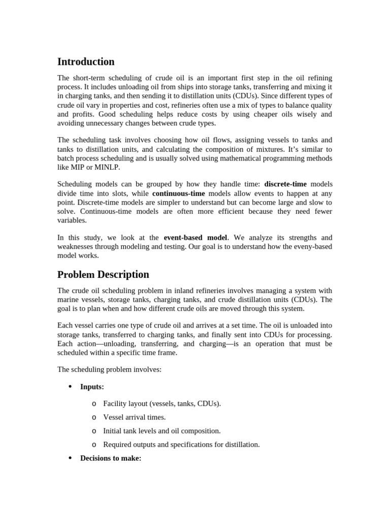Continuous Optimization Modeling Pdf Oil Refinery Distillation 6077