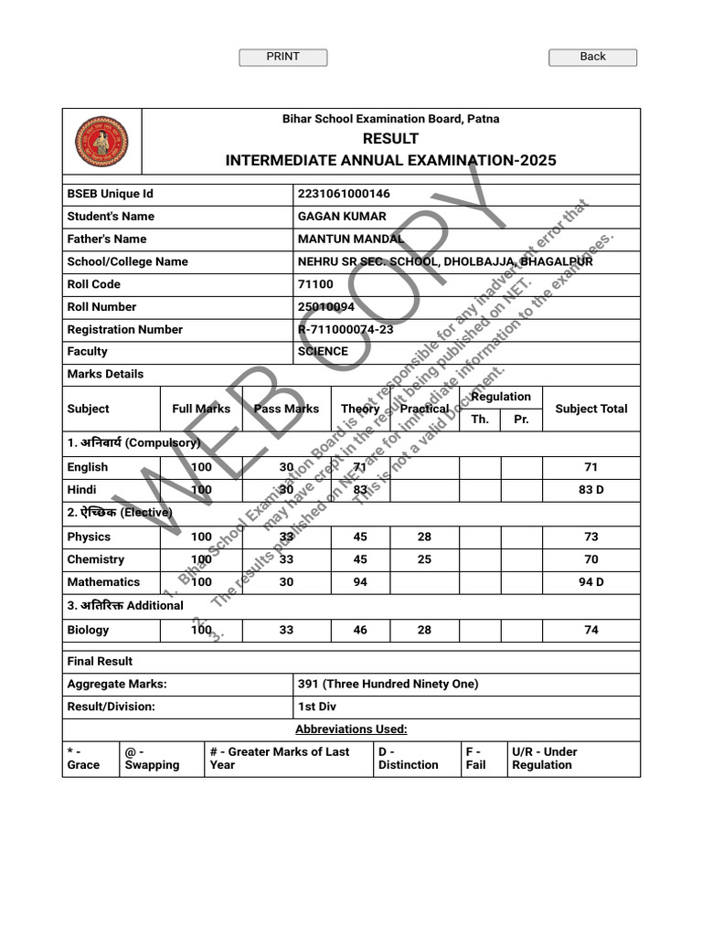 Gagan | PDF | Qualifications | Student Assessment And Evaluation