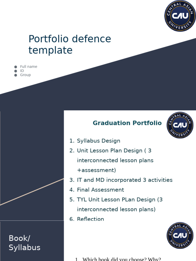 Portfolio Defence Template | PDF
