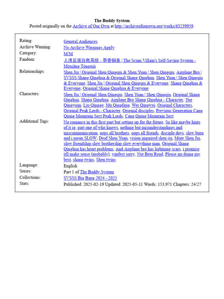 The Buddy System | PDF