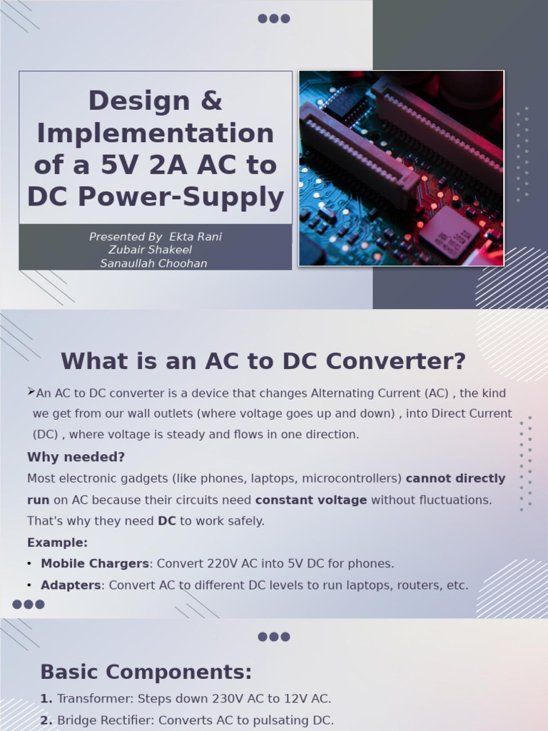 AC To DC Power Supply | PDF | Rectifier | Direct Current