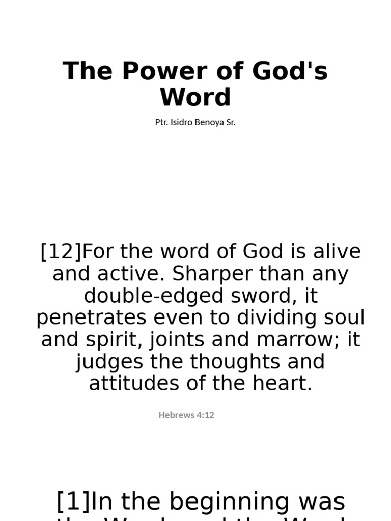 The Life-Changing Power of God's Word | PDF | Glory (Religion) | Salvation