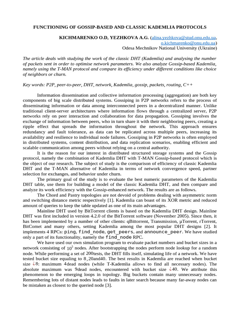 Документ | PDF | Peer To Peer | Computer Network