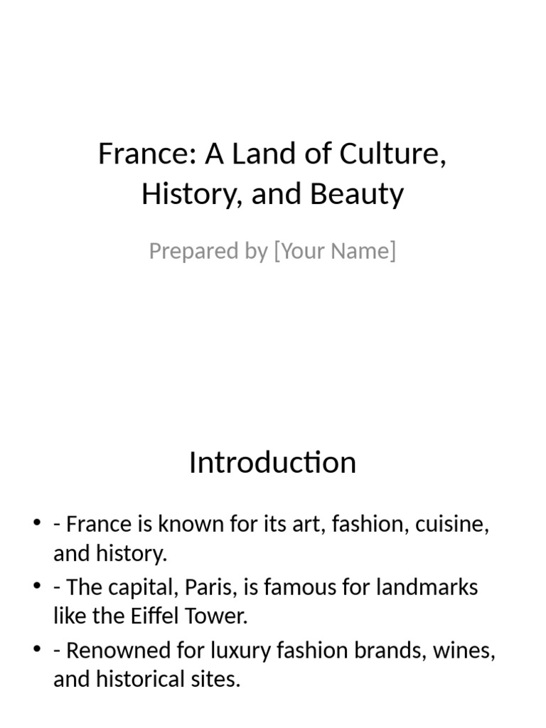 France Presentation | PDF