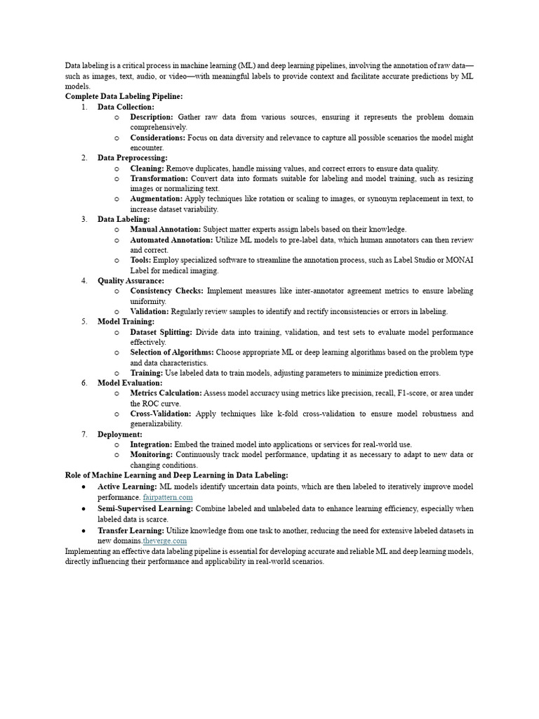Data Labeling Is A Critical Process in Machine Learning | PDF | Machine ...