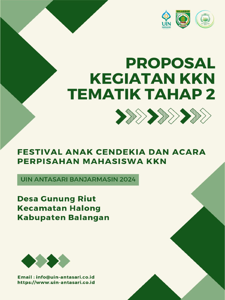 Proposal Kegiatan Kkn Gunung Riut | PDF