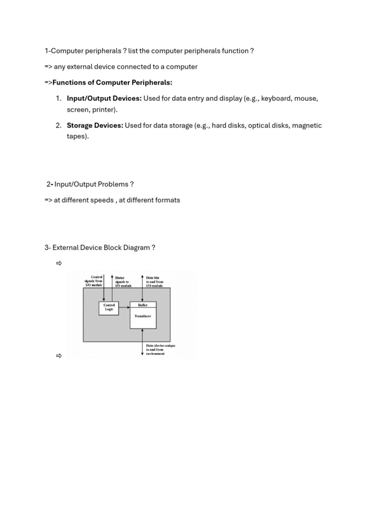Functions and Types of Computer Peripherals | PDF | Computer Hardware | Usb