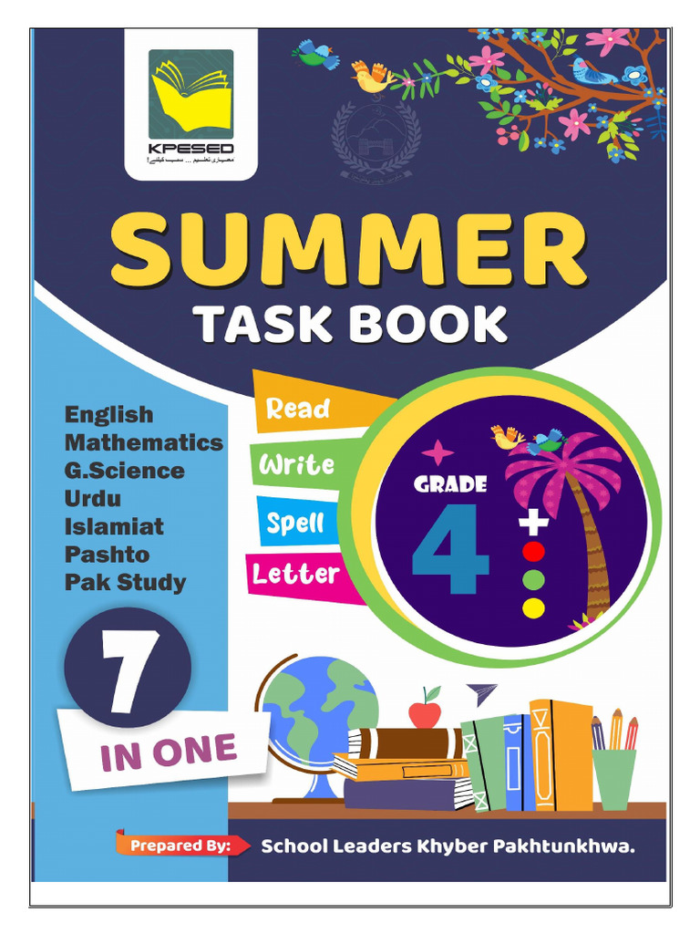 Class 4 Summer Task Book 2025 | PDF | Foods | Plants
