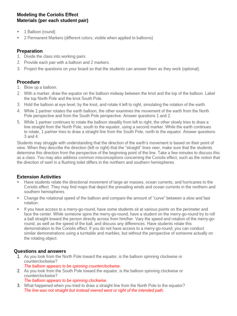 Understanding the Coriolis Effect | PDF | Classical Mechanics | Applied ...