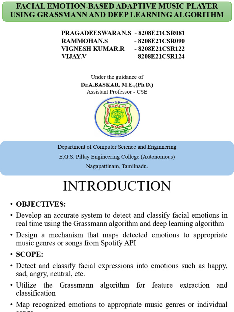1 - Emotion Based Music Player | PDF | Cognitive Science | Computational Neuroscience
