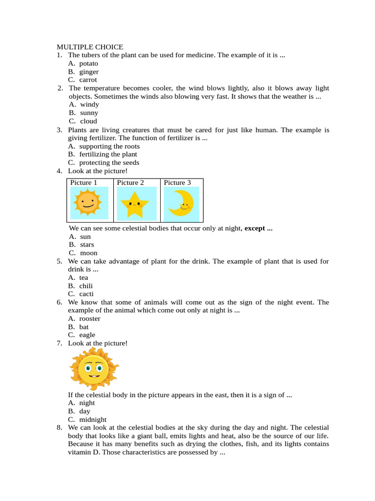 Soal Ipas Multiple Choice | PDF | Sky | Cloud