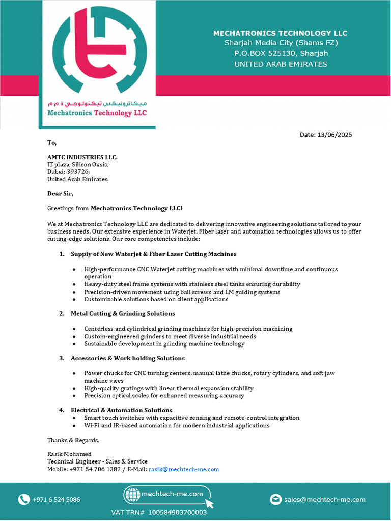 Techno Commercial Proposal - Estimate_MT-2025-0077 | PDF | Welding | Construction