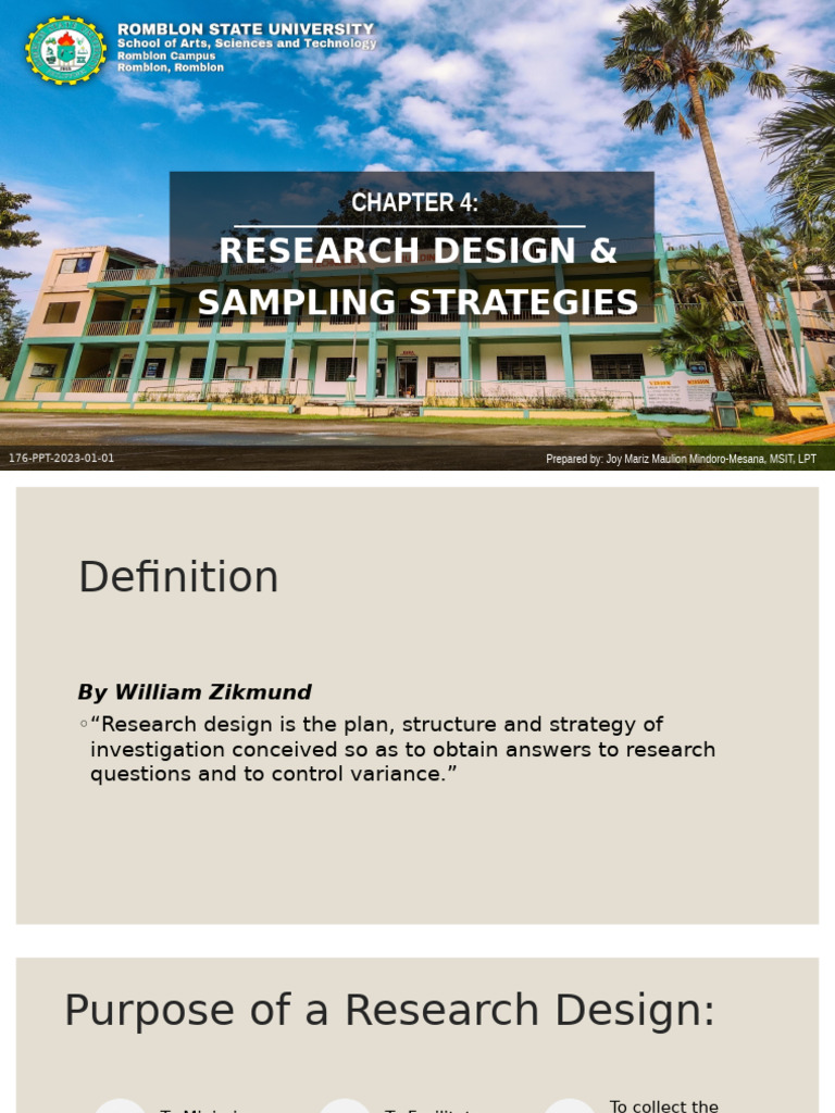 Research Design & Sampling Strategies | PDF | Sampling (Statistics ...