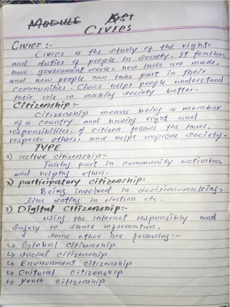 Civics 4 Chapter | PDF