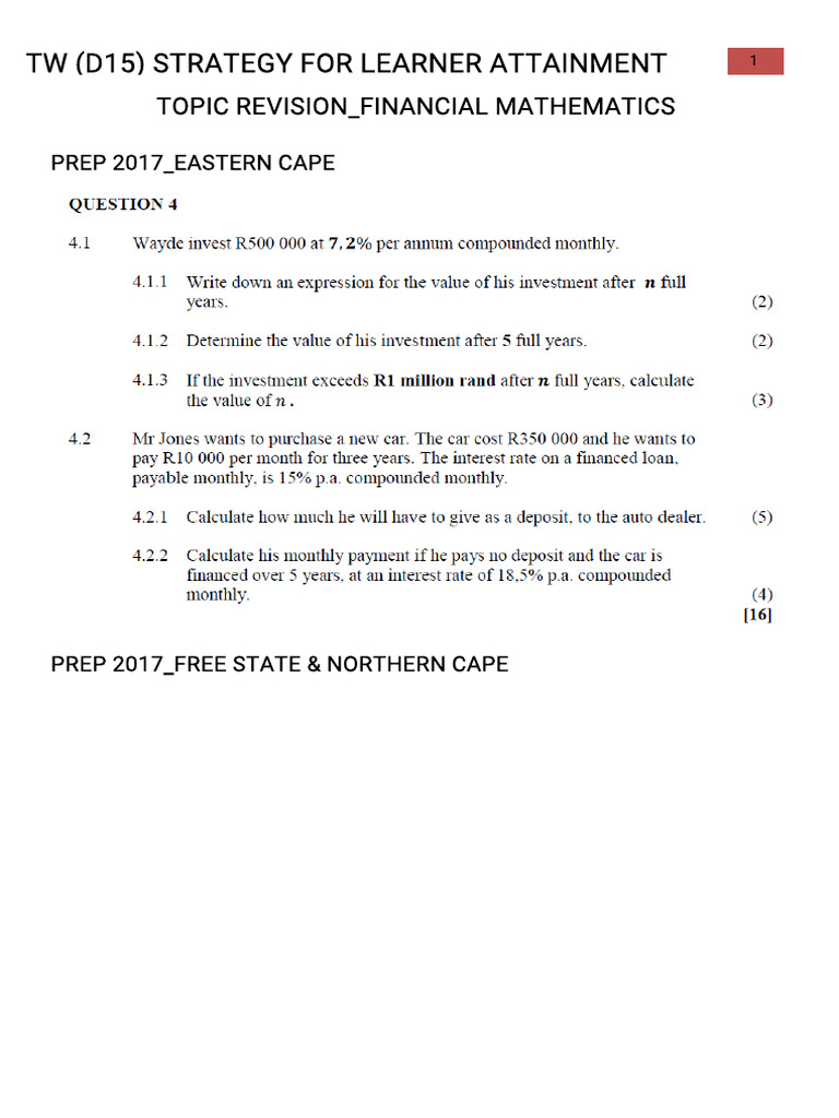 Financial Math | PDF