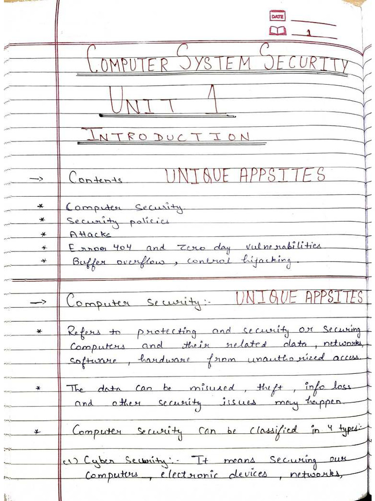 (LQ) Computer System Security (CSS) Unit 1 Part 1 Full Explanation ...