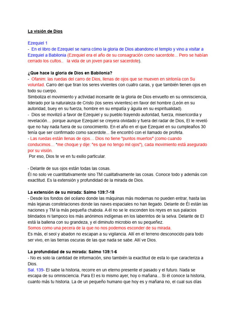 La Visión de Dios en Ezequiel 1 | PDF | Ezequiel | Pecado
