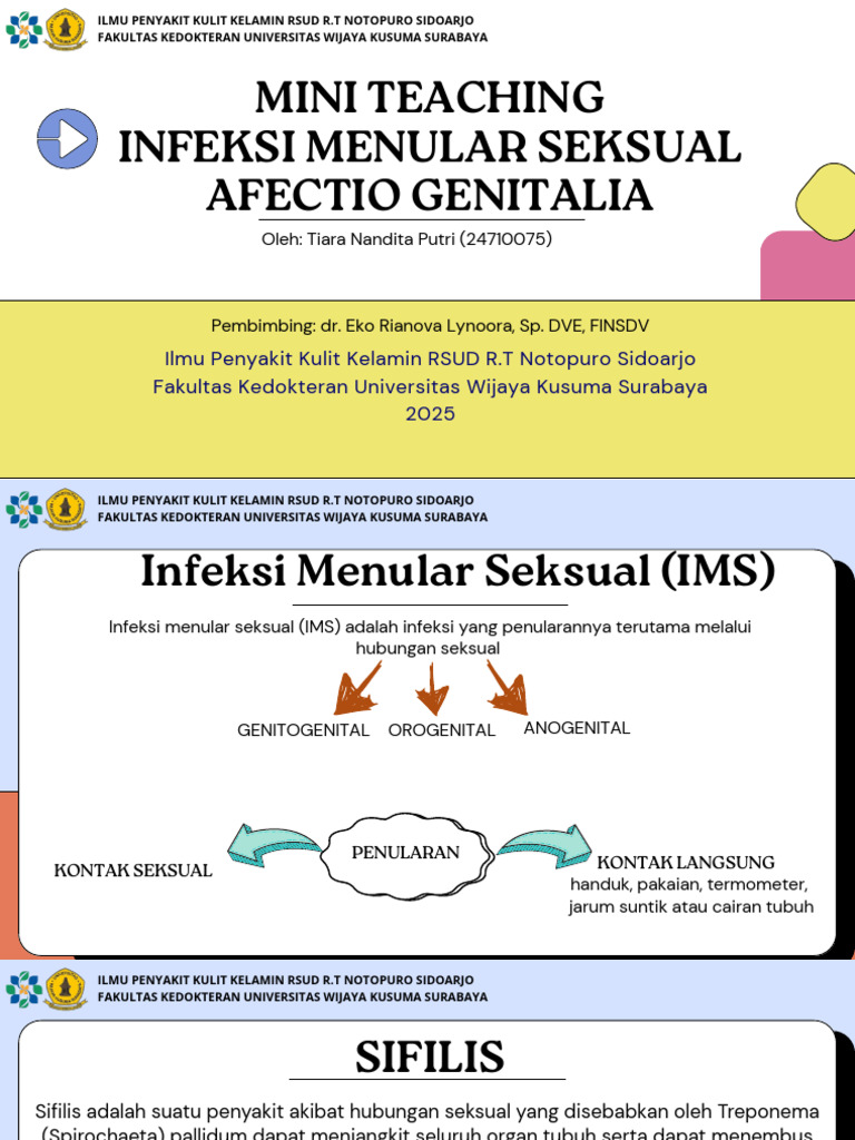 Tiara Nandita Putri (24710075) - Mini Teaching Infeksi Menular Seksual Afectio Genitalia | PDF