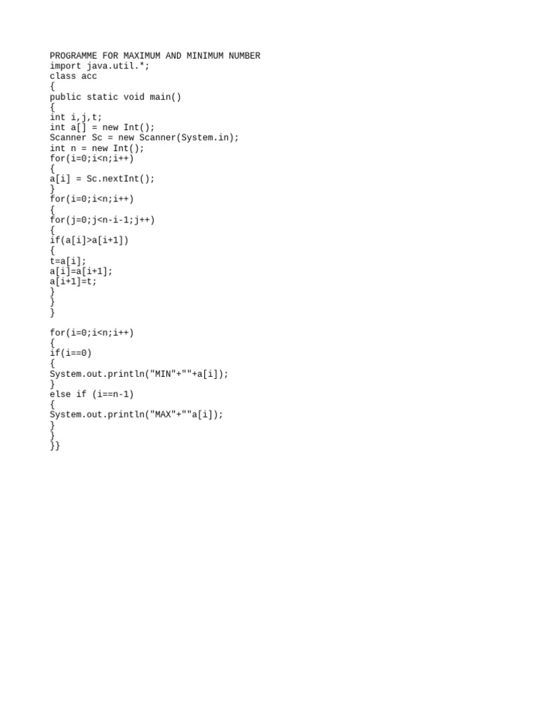 Maximium and Minimum Array | PDF