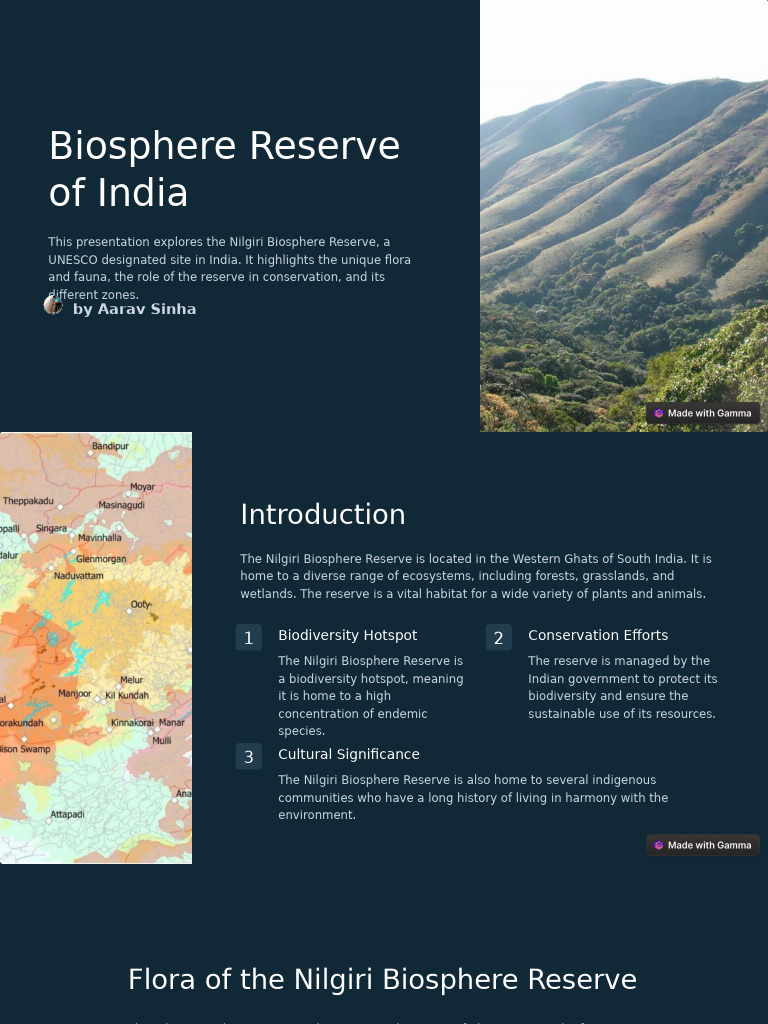 Nilgiri Biosphere Reserve Overview | PDF | Conservation Biology ...