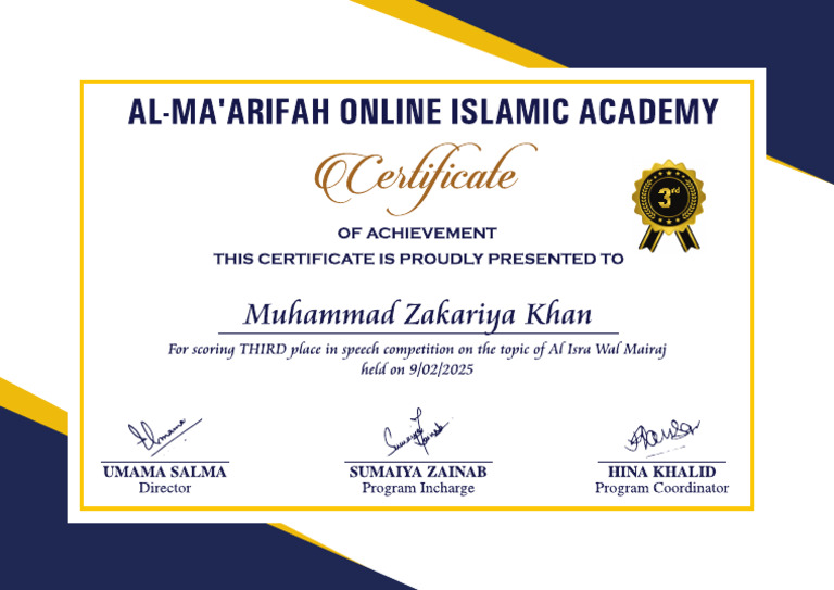 Muhammad Zakariya Khan | PDF