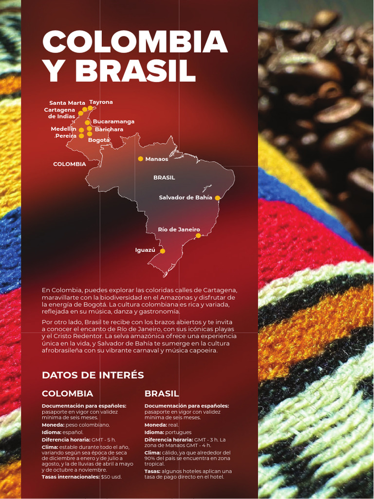 Viaje a Colombia y Brasil: Itinerario 10 días | PDF | Colombia | Bogotá