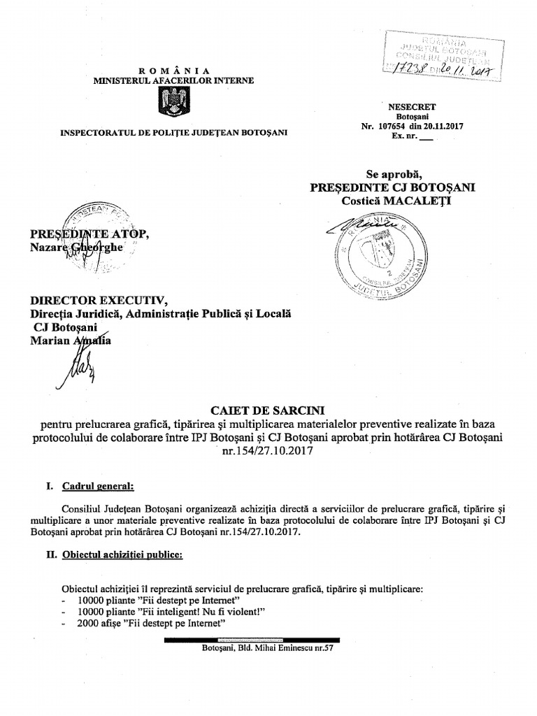 Caiet de Sarcini I Politie | PDF