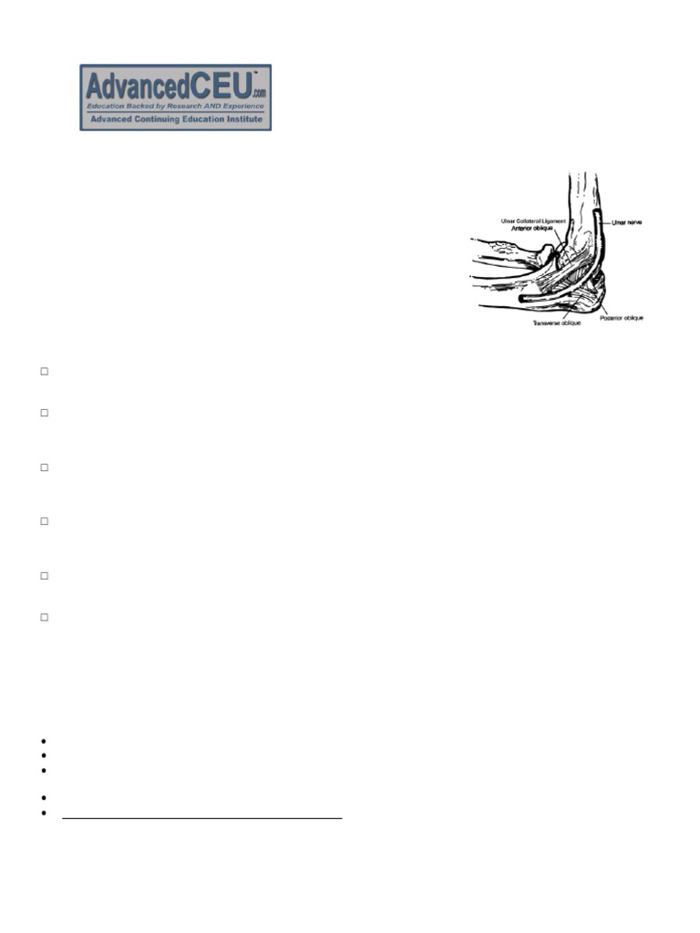 Pre-Operative UCL Reconstruction Program | PDF | Elbow ...