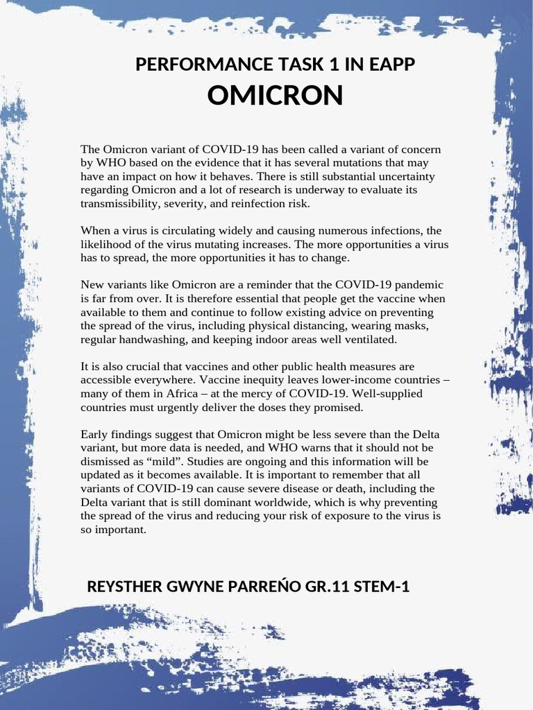 Performance Eapp 1 | PDF