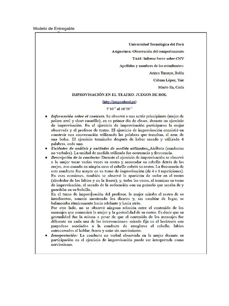 TA1 - Modelo de | PDF