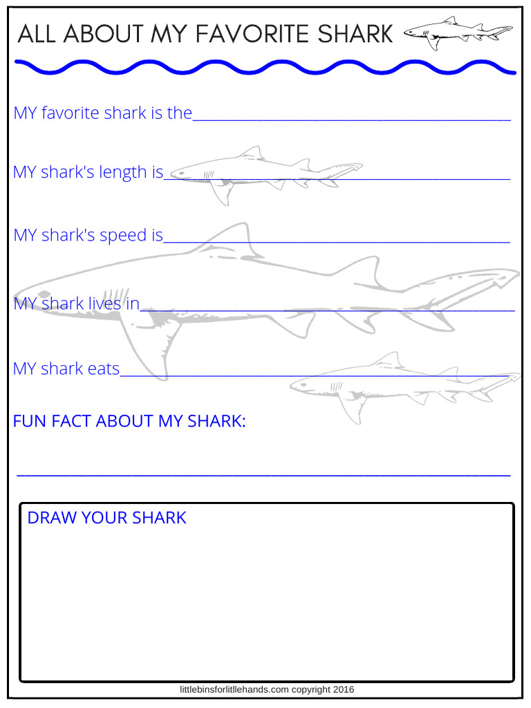 Shark Week Printable Pages For Kids | PDF